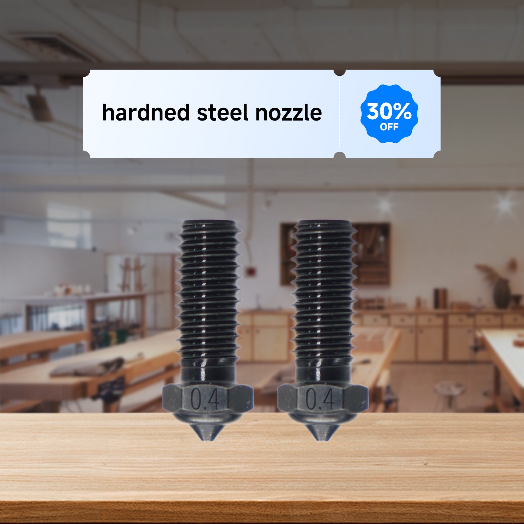 Q1-Pro/X-Max 3/X-Plus 3/X-Smart 3 Hardened steel nozzle (2pcs) – Qidi ...