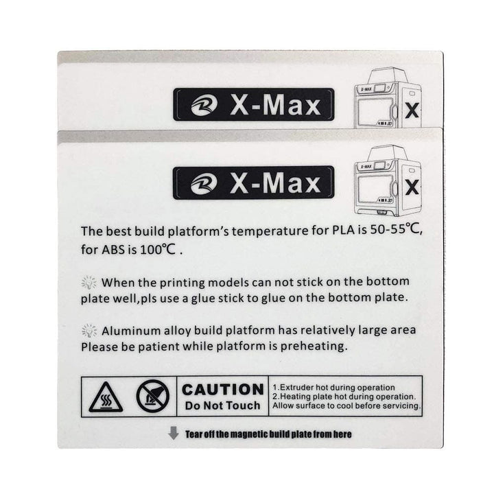 X-Max Build Plate Sticker (2pcs) – Qidi Tech Online Store